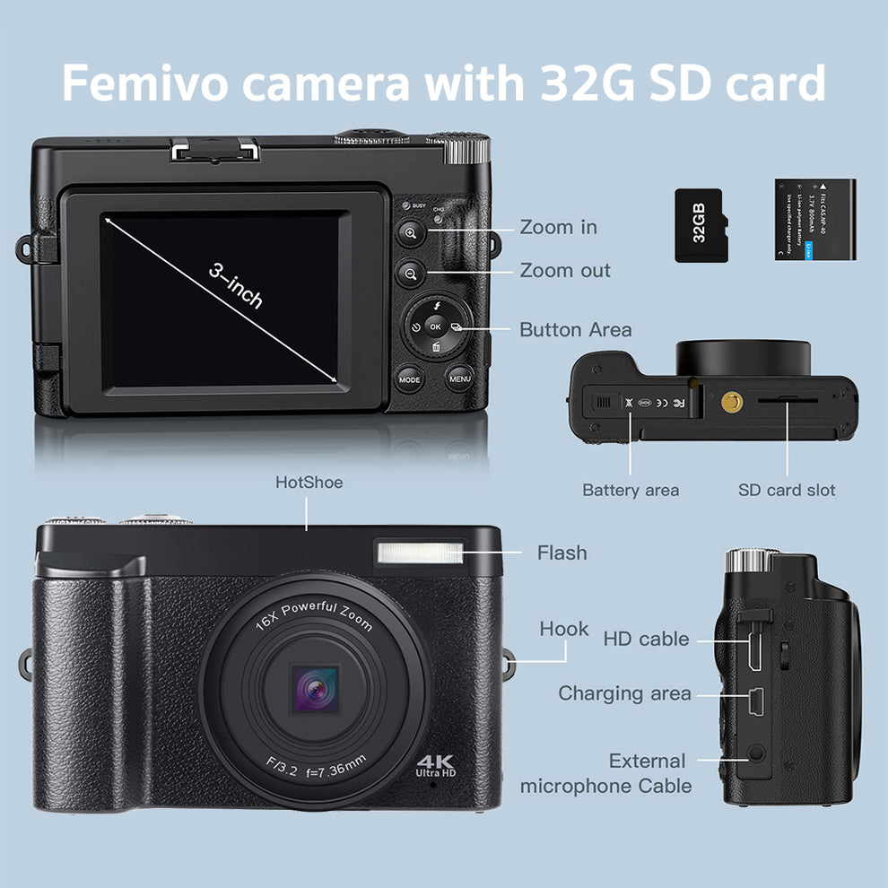 DC101 4K Digital Camera for Photography and Video – NexTerk